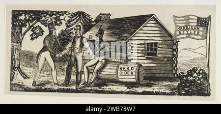 Harrison & Tyler campaign emblem Stock Photo - Alamy