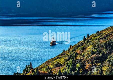 Colorful Pirate Ship Crater Lake Ashiniko Hakone Kanwagawa Japan. Last ...