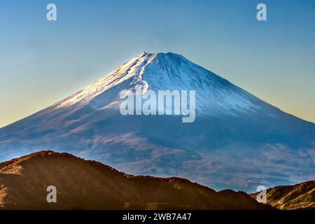 Colorful Snowy Mount Fuji Mountain Hakone Kanwagawa Japan. Last ...