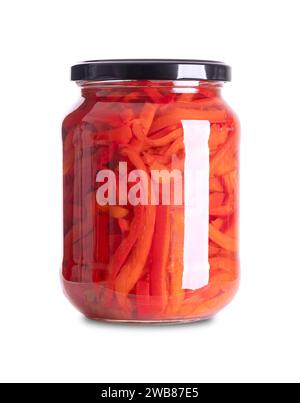Canned red bell pepper in jar Stock Photo - Alamy