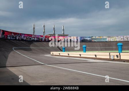 Lingotto, Turin, Italy, - August 10, 2023. FIAT car test track. Outdoor ...