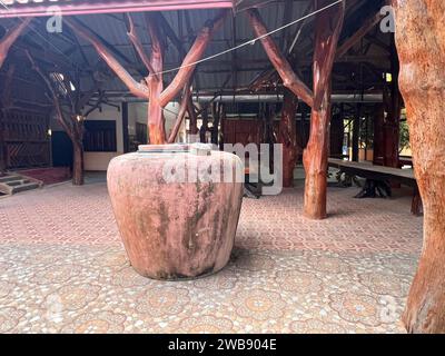 Ancient big jar , Drinking water tank, water supply, running water, tap ...