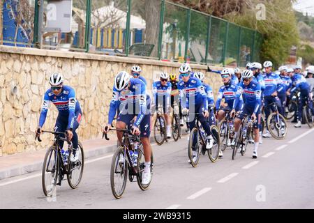 Soudal Quick-Step riders pictured ahead of a training ride of the ...