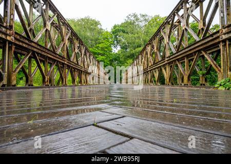 Old truss bridge over Sazava River, Czechia Stock Photo - Alamy