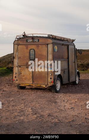 Rat look patina'd classic Citreon H Van Stock Photo - Alamy
