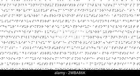 Black braille graphic seamless vector pattern on yellow. International ...