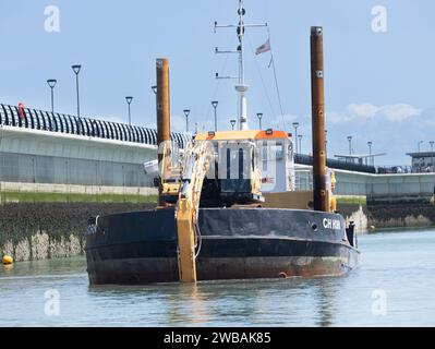 Jenkins marine dredging in the marina Dover Kent England Stock Photo ...