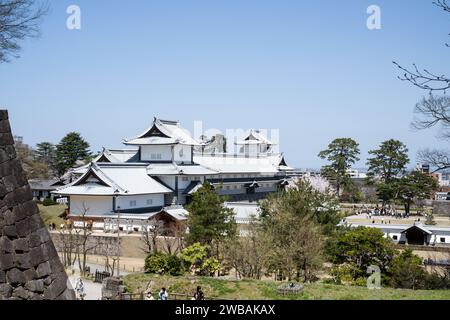 Kanazawa Castle, a large, partially-restored Japanese castle in ...