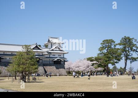 Kanazawa Castle, a large, partially-restored Japanese castle in ...