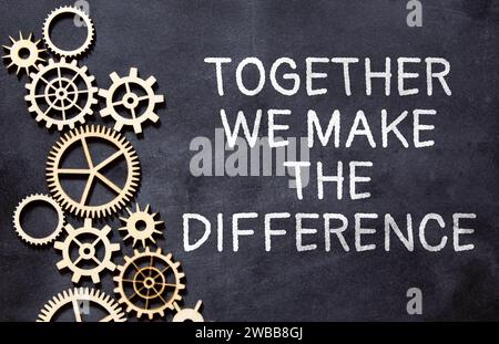 Together We Can Make A Difference text on notepad, concept background ...