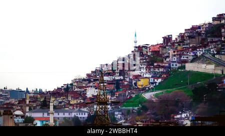 Slum neighborhoods in the center of Izmir Slum neighborhoods in the ...