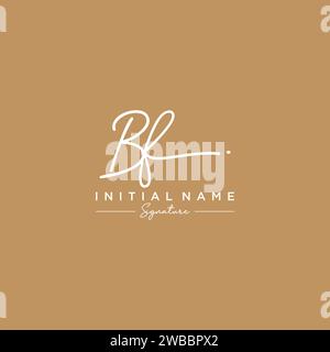 BF Signature Logo Template Vector Stock Vector Image & Art - Alamy