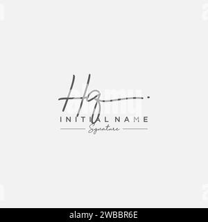 HQ Signature Logo Template Vector Stock Vector Image & Art - Alamy