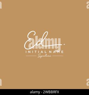ED Signature Logo Template Vector Stock Vector Image & Art - Alamy