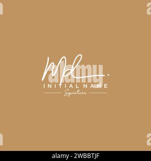 MD Signature Logo Template Vector Stock Vector Image & Art - Alamy