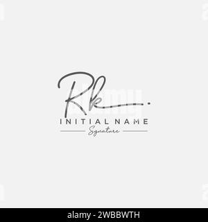 RK Letter Signature Logo Template elegant design logo. Hand drawn ...