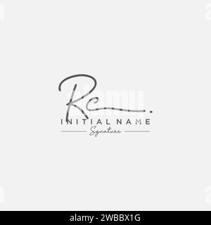 RC Signature Logo Template Vector Stock Vector Image & Art - Alamy