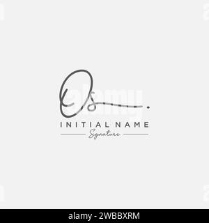 OS Signature Logo Template Vector Stock Vector Image & Art - Alamy