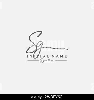 SG Signature Logo Template Vector Stock Vector Image & Art - Alamy