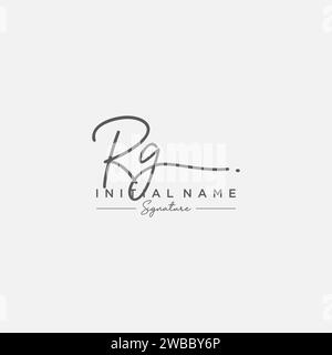 RG Signature Logo Template Vector Stock Vector Image & Art - Alamy