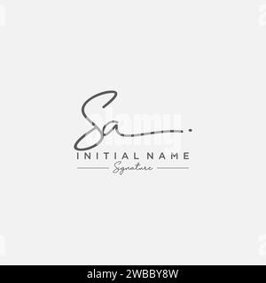 SA Signature Logo Template Vector Stock Vector Image & Art - Alamy