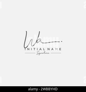 WA Signature Logo Template Vector Stock Vector Image & Art - Alamy