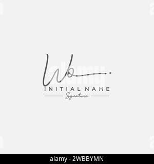 WO Signature Logo Template Vector Stock Vector Image & Art - Alamy