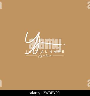 YJ Signature Logo Template Vector Stock Vector Image & Art - Alamy