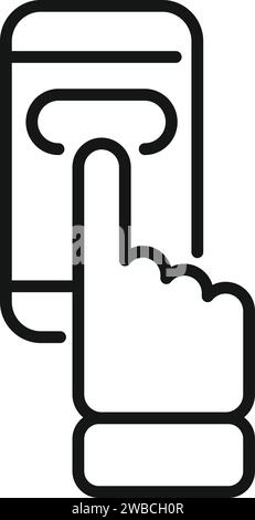 Online smartphone vote icon. Outline online smartphone vote vector icon ...