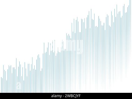 Abstract blue growing financial linear graph chart background. Vector ...
