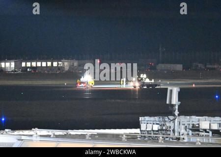 Haneda Airport Runway C undergoing inspection after removal of Japan ...