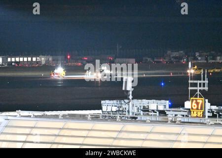 Haneda Airport Runway C undergoing inspection after removal of Japan ...