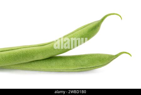 French green beans isolated on white background. Green beans are rich ...