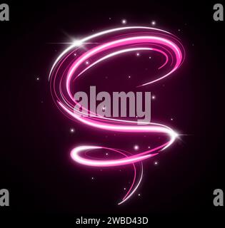 Magic light trace and enchanted lights on gradient background Stock ...