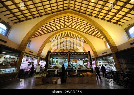 interior of Municipal Market in the historic Old Town, Javea / Xabia ...