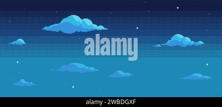 Pixel Art Sky Background