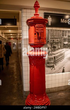 Brooklyn old Fire Alarm in red in Greenpoint New York NY USA Stock ...