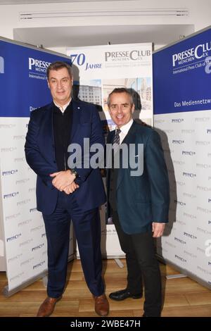 Gespraechsleiter Dr Uwe Brueckner Presseclub Vorstand Dr Katja ...