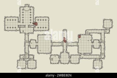 Dungeon game asset. Top view. Vector illustration Stock Vector Image ...