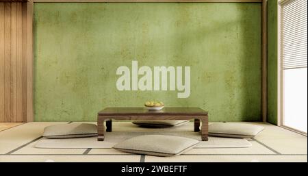 Muji green living room japanese style and decoration for japan.3D ...