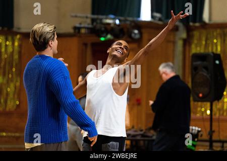 Layton Williams (left) and Nikita Kuzmin during rehearsals at a London ...