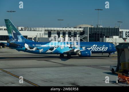 File - An Alaska Airlines Boeing 737 Max 9 aircraft awaits inspection ...