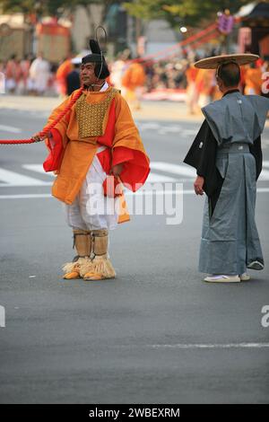 The feet of the participant of Shinko-retsu portable shrine procession ...