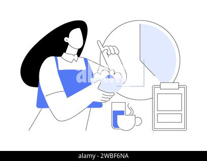 Intermittent fasting isolated cartoon vector illustrations Stock Vector ...