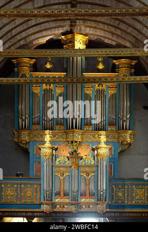 Saint-Germain church, enclosed parish, Pleyben, Finistere department ...