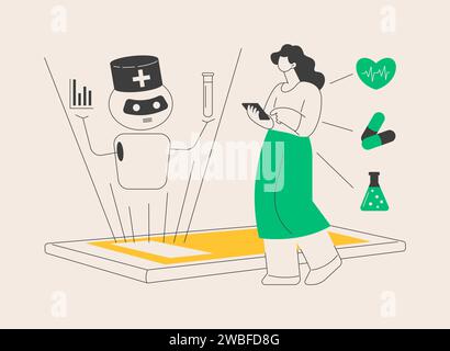 Chatbot in healthcare abstract concept vector illustration Stock Vector ...