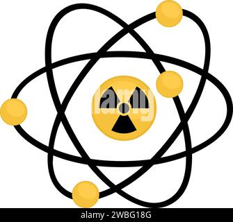 Cartoon proton, electron and neutron, vector illustration Stock Vector ...