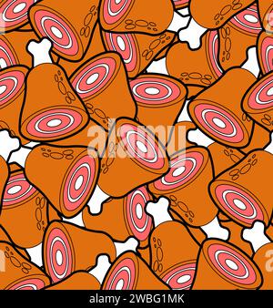 Meat on the bone pattern seamless Stock Vector Image & Art - Alamy