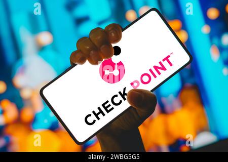 In this photo illustration, the Check Point Software Technologies logo ...