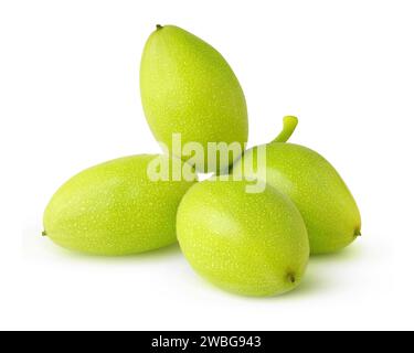 Walnut isolated. Unpeeled walnut on white background. Perfect retouched ...